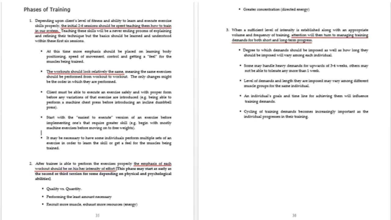 Anatomy of Creating Personal Training Programs