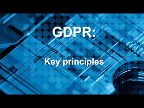 The key principles of GDPR