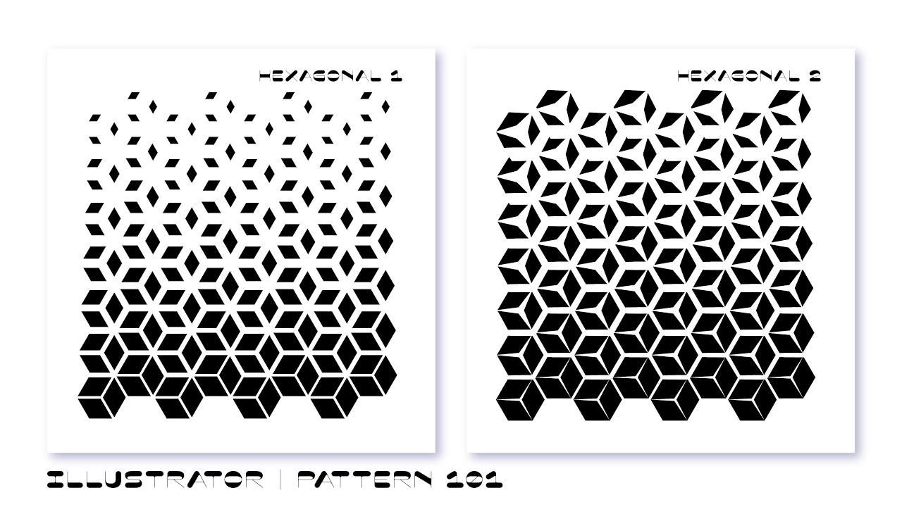 How to make Pattern in Adobe Illustrator: Hexagonal Halftone