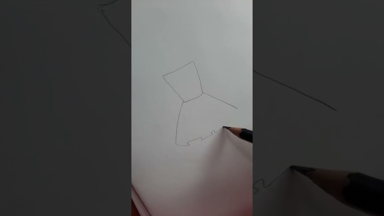 Cómo dibujar BASE de CHICA con vestido corto muy FÁCIL paso a paso 😘 #shorts | Trucos Lindos Shorts