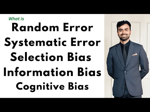 Random Error, Systematic Error, Selection, Information and Cognitive Biases, Epidemiology & Biostats