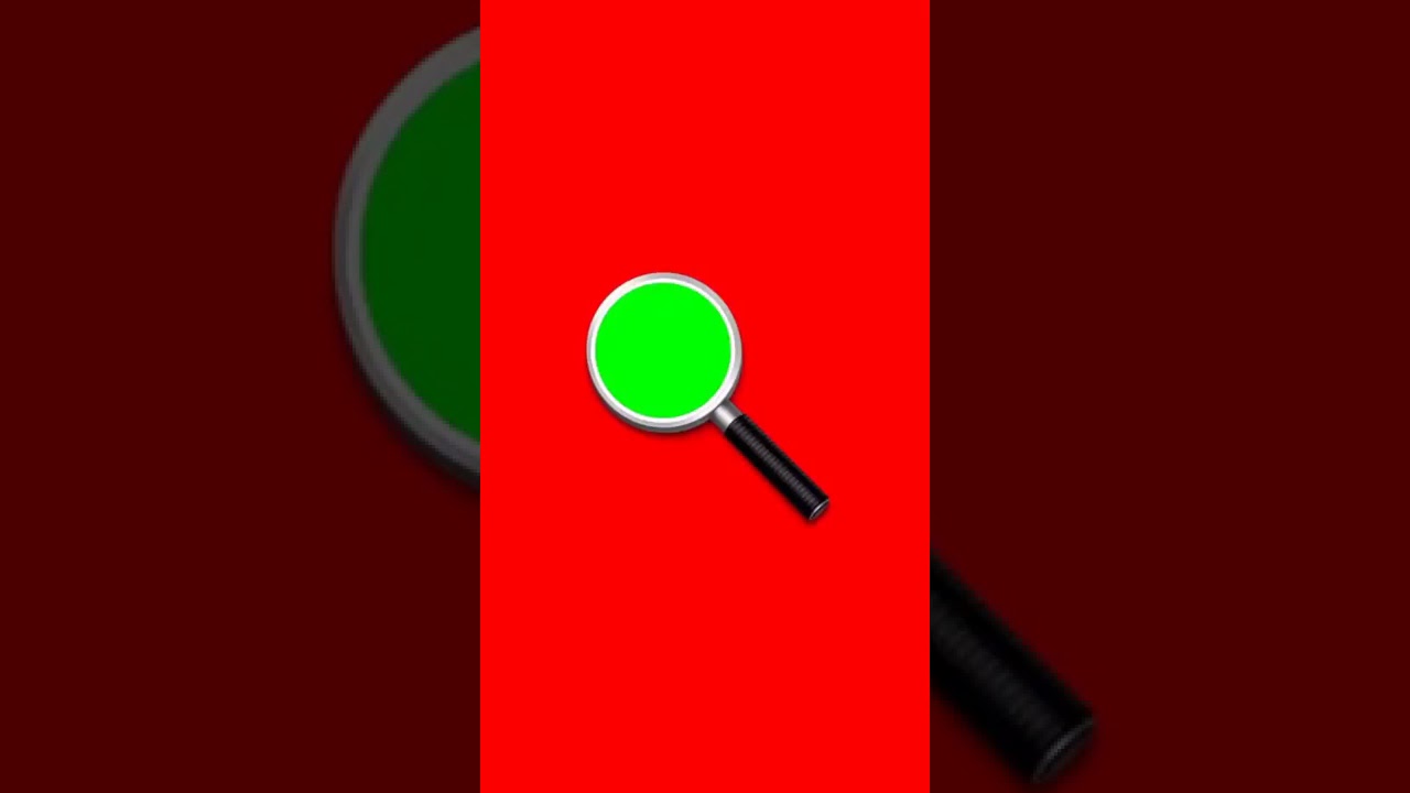 Magnifying glass green background