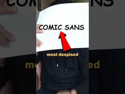 Why is comic sans hated by EVERYONE? #comicsans #typography
