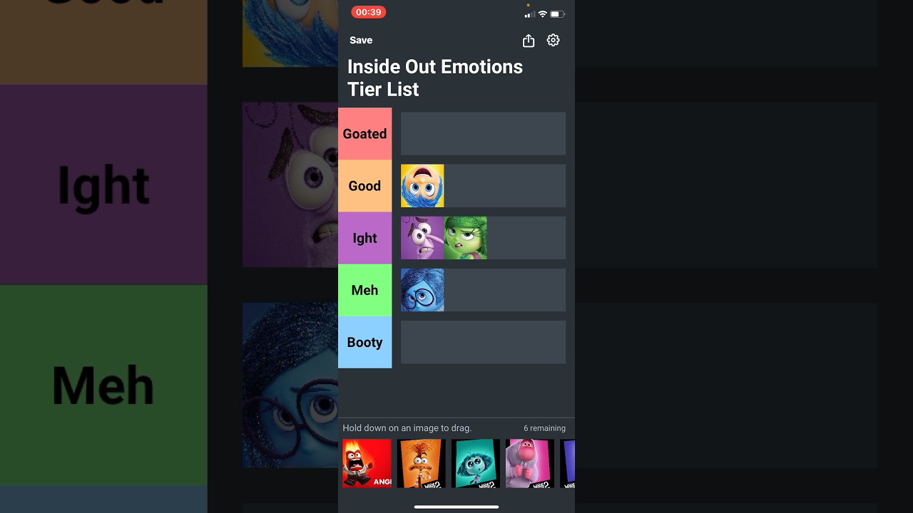 Inside Out Emotions Tier List #ranked #tierlist #insideout