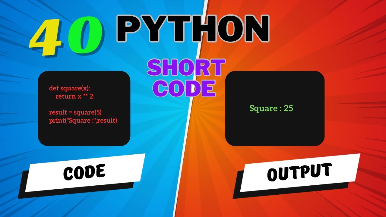40 Python short codes