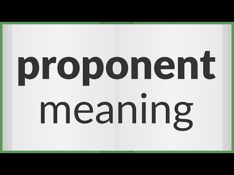 Proponent | meaning of Proponent