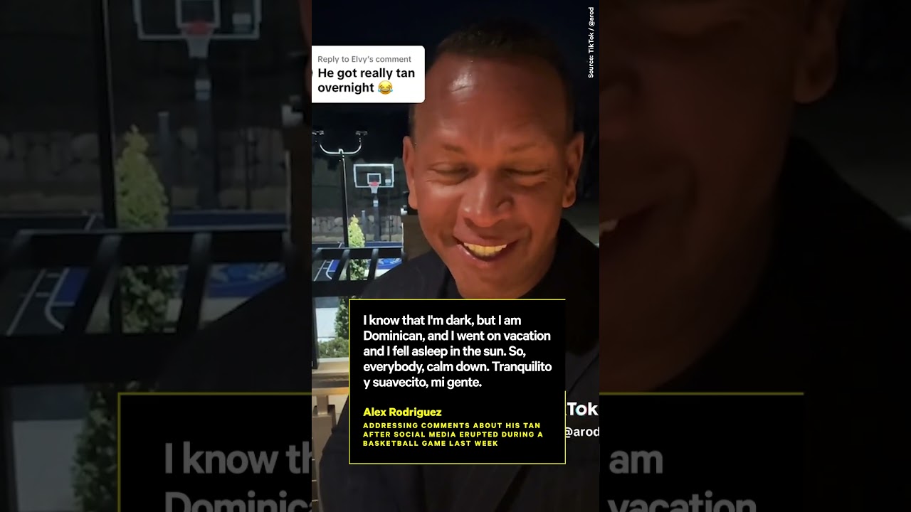 Alex Rodriguez Sets the Record Straight on His New Tan