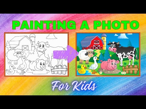 How to Color a Cartoon Image for Kids Drawing and Coloring #youtubekids