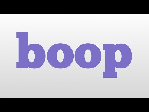boop meaning and pronunciation