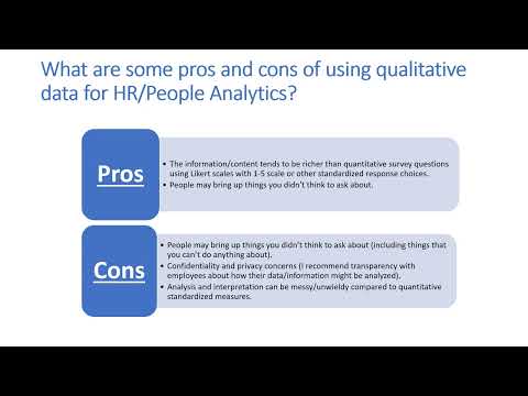 Qualitative Data Considerations in HR/People Analytics