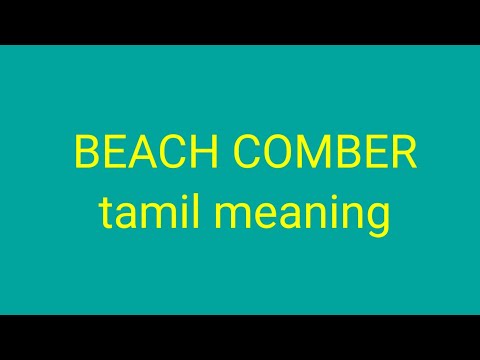 BEACH COMBER tamil meaning/sasikumar