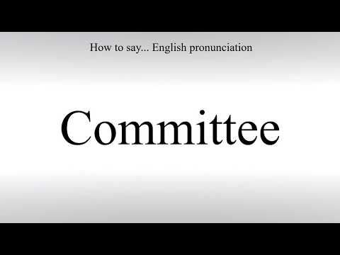 How To Pronounce Committee - How To Say: American pronunciation
