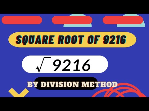 Square Root Of 9216 In Hindi | √9216 | Hindi Me