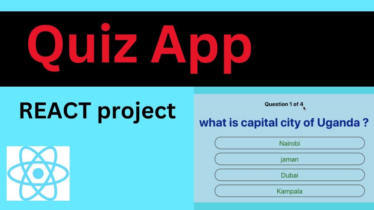 Build a Quiz App in React.js  -  Beginner React Project