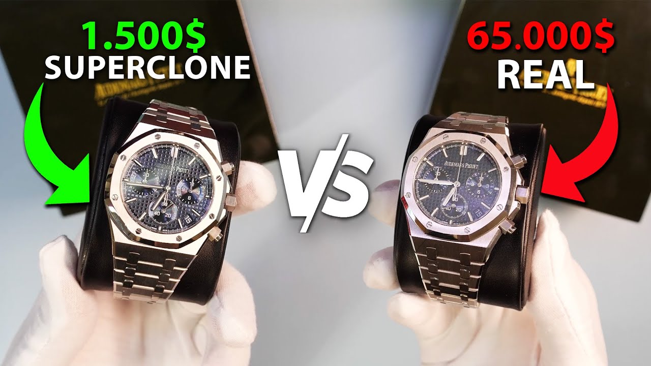 Real vs FAKE Audemars Piguet Royal Oak - 1500$ Super Clone AP Royal Oak - How to spot a FAKE AP