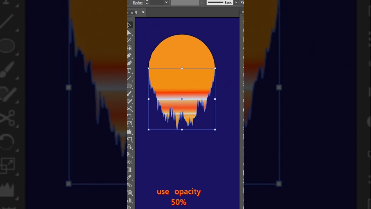 Create Sunset Reflection in Adobe Illustrator|| Adobe Illustrator Tutorial for Beginners 2025