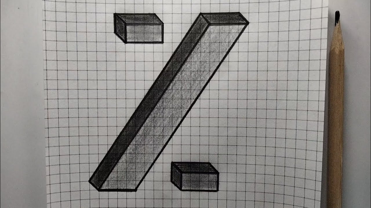 ❰ how to draw Percent Sign ❱ 3D drawing. 3d drawing sign. pencil drawing