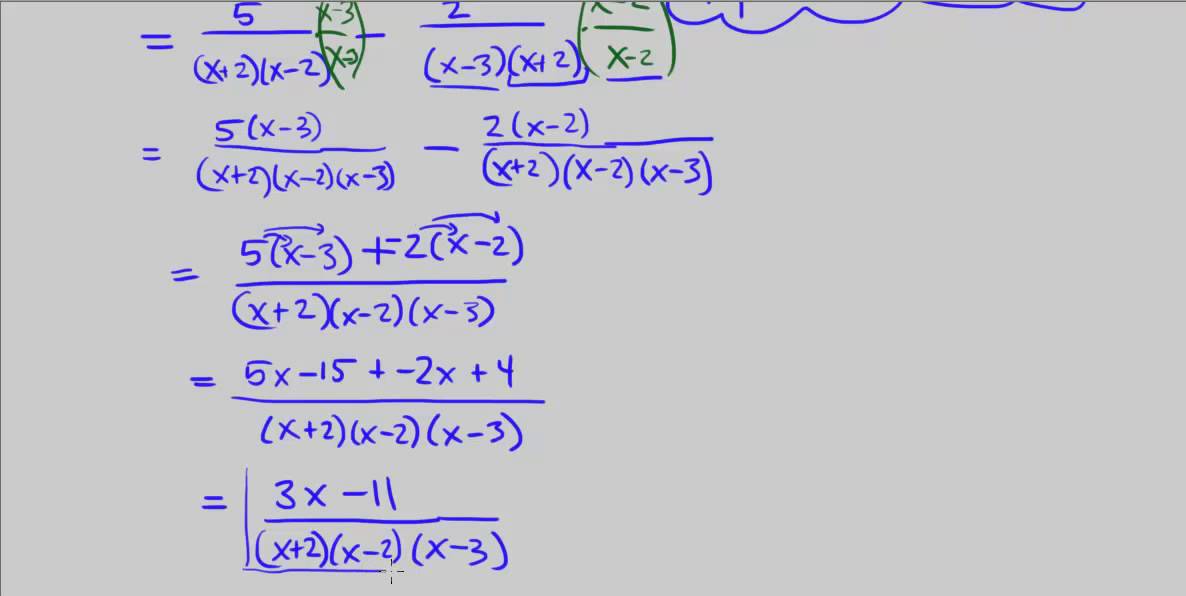 CPM Precalculus 2-62 - Combining rational expressions