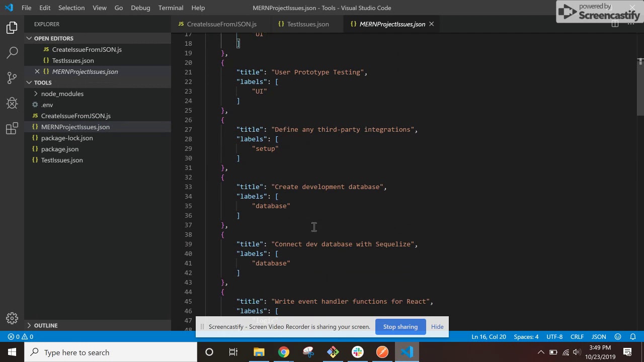 Create Multiple GitHub Issues Automatically with Node and GitHub API