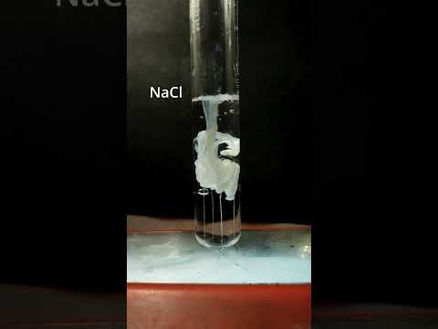 "Silver Nitrate and Sodium Chloride Reaction" #experiment #science #silverchloride