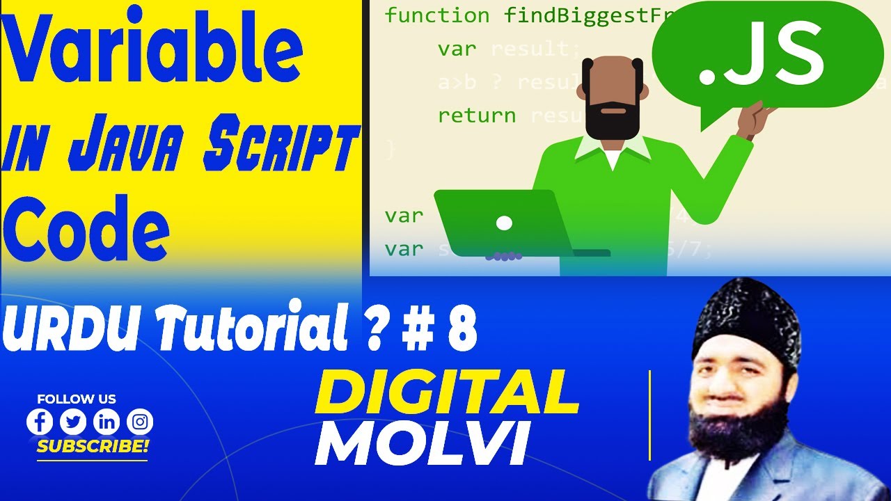 JavaScript Tutorial for Beginners: Learn JavaScript in Urdu /Hindi | Variable in Java Script