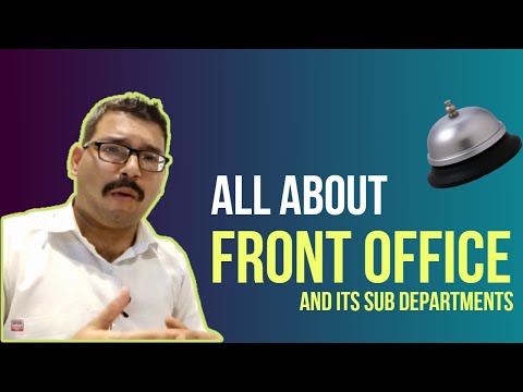 Front Office Training Video II Front Office and Its Sub Departments