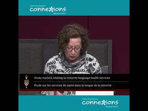 Executive Director of Connexions delivers brief to Federal Standing Committee for Official Languages