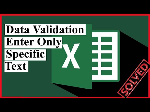 How to Allow Only Certain Values in Excel Using Data Validation