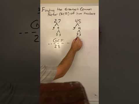 Finding the Greatest Common Factor (GCF) of two numbers #math #tutoring