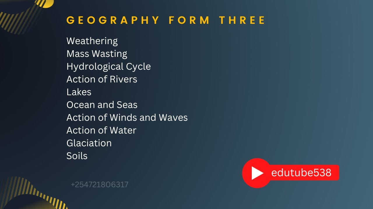 Introduction To Geography Form 3