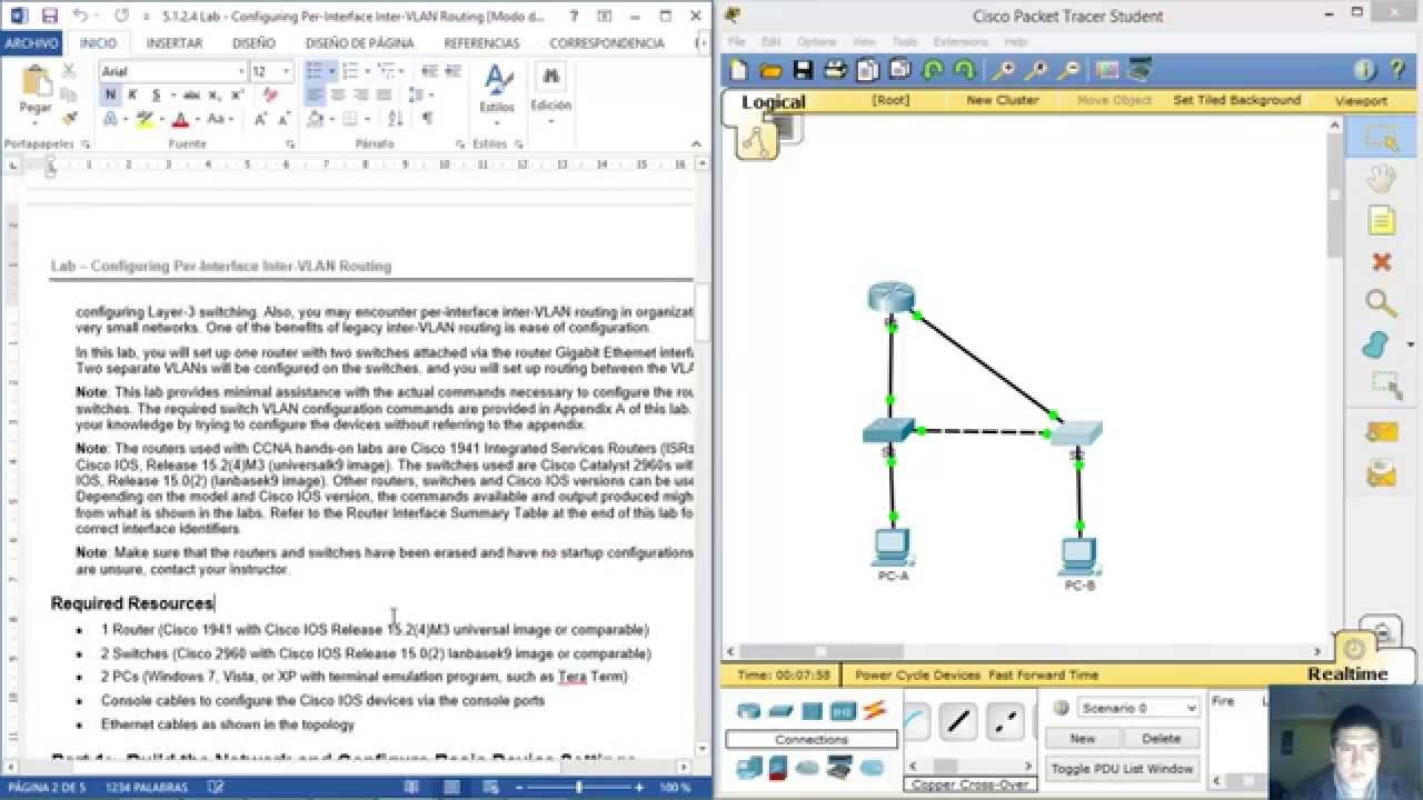 6.3.2.4 - 5.1.2.4 Lab - Configuring Per-Interface Inter-VLAN Routing