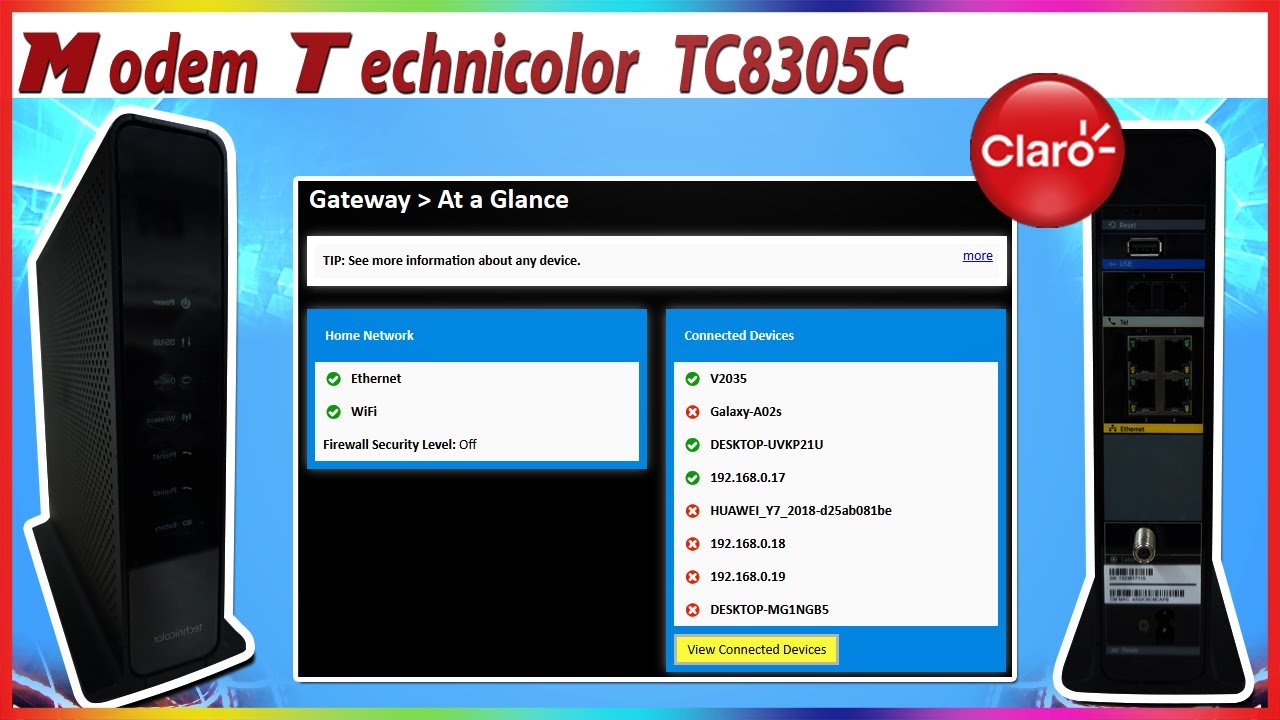 Configurar MODEM-ROUTER de Claro Technicolor TC8305C ¡ACTUALIZADO! [2022]