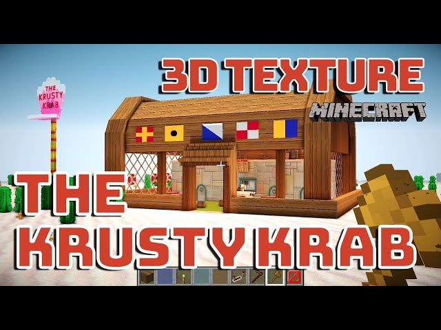 SpongeBob THE KRUSTY KRUB with 3D texture Minecraft Map