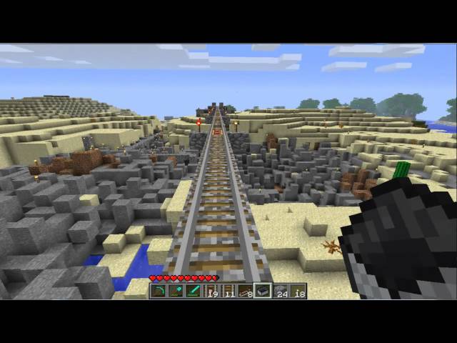 automatic minecart station using pistons Minecraft Map