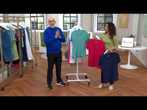 Denim & Co. Active Textured Cotton Scoop Neck Tunic on QVC