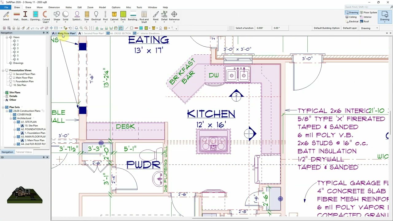 Section | Interior Elevation | Rename