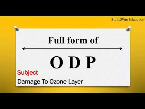 ODP ka full form | Full form of ODP in English | Subject - damage to ozone layer