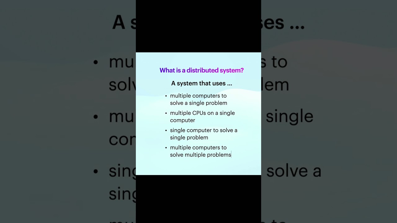 What is a distributed system #distributedsystems #coding #code #golang # #distributedsystems