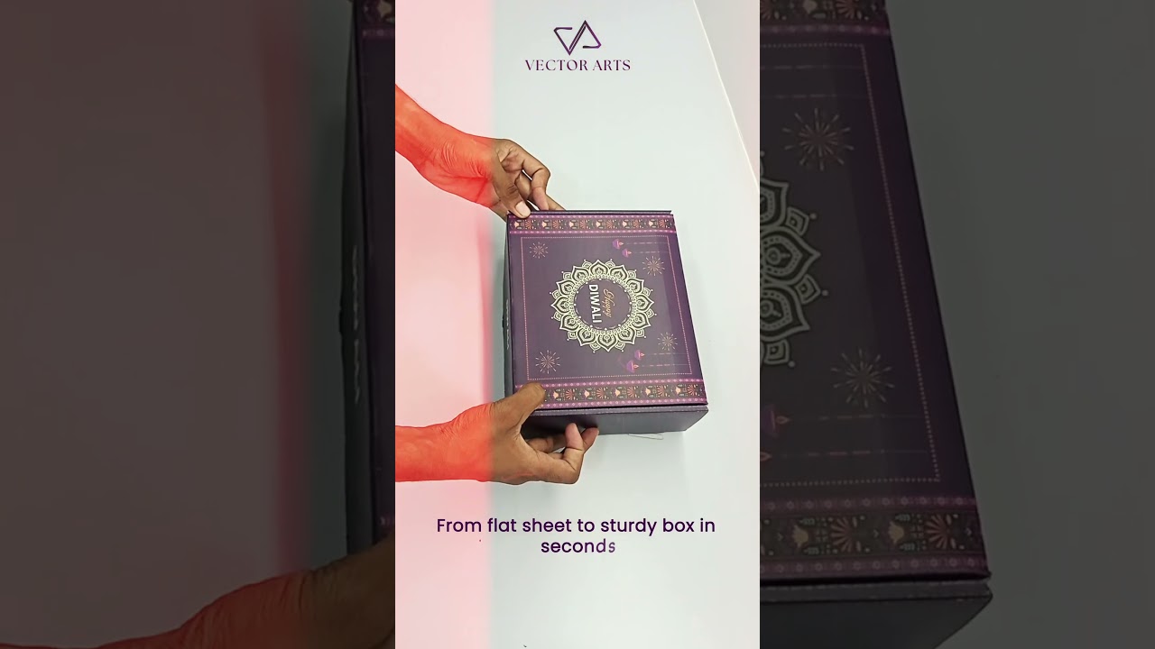 At Vector Arts, you get premium boxes delivered in flat form – saving space, reducing cost