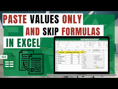 How To Paste Values Only And Skip Formulas In Excel #excel #exceltips #exceltutorial