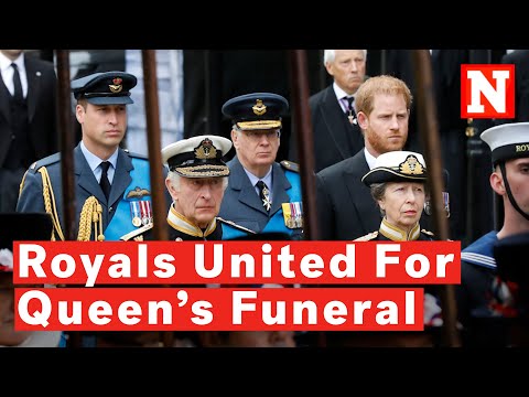 Watch As Senior Royals Walk Into Westminster Abbey For Queen’s Funeral