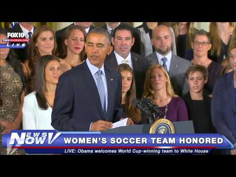 FNN: Obama Welcomes Champion US Women's Soccer Team to White House