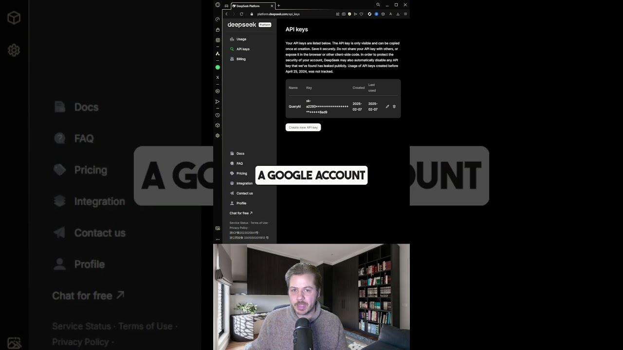 DeepSeek API Key FREE – Unlock It in Just 20 Seconds!