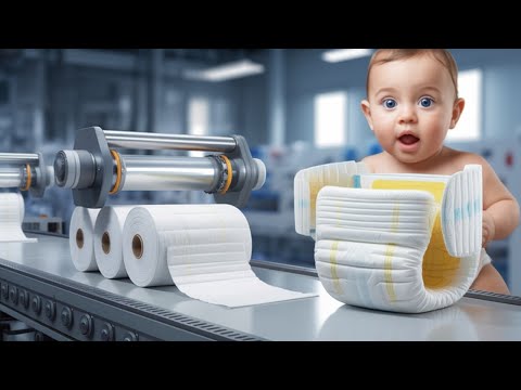 How Diapers are Made in Factory