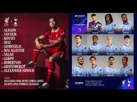 Liverpool VS Tottenham Hotspur - Premier League 2024/25 - BBC Radio 5 Live commentary