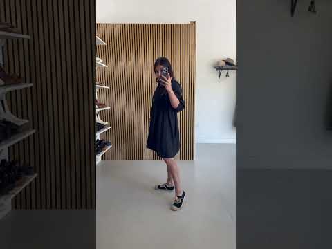 The Marlene Textured Dolman Sleeve Dress in Black