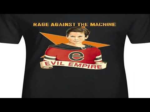 Top Tee 100% Cotton Humor Men Crewneck Tee Shirts Rage Against The Machine Evil Empire Men Tees