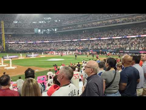 MLB home run derby National anthem Ingrid Andress 7/15/24 full video