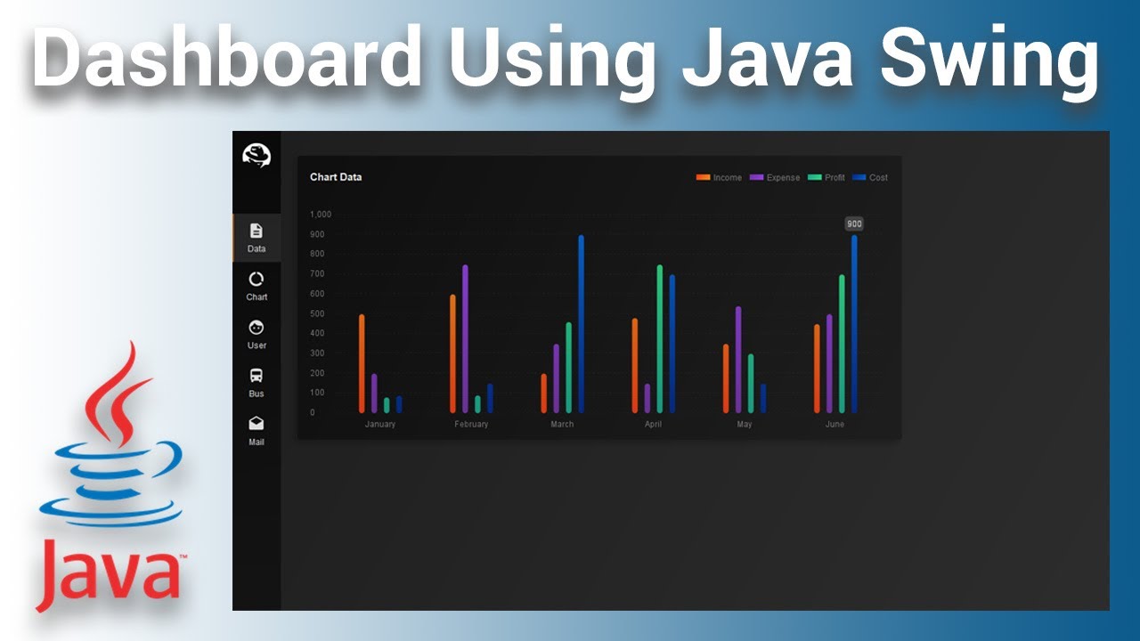 Java Swing UI Design - Create Dashboard using Java Swing