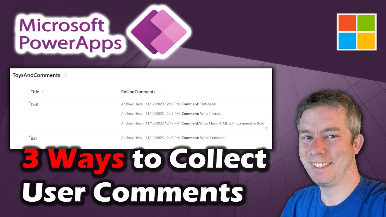 Power Apps: Logging User Comments, Lists & Version History